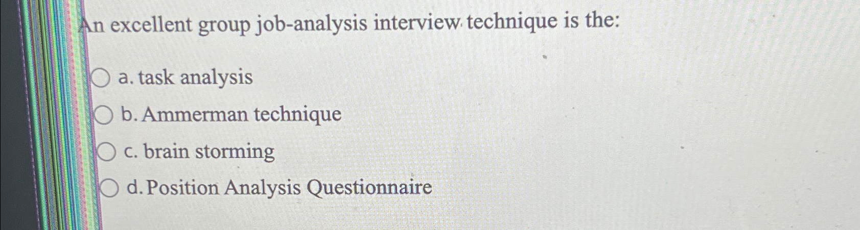 Solved An excellent group job-analysis interview technique | Chegg.com