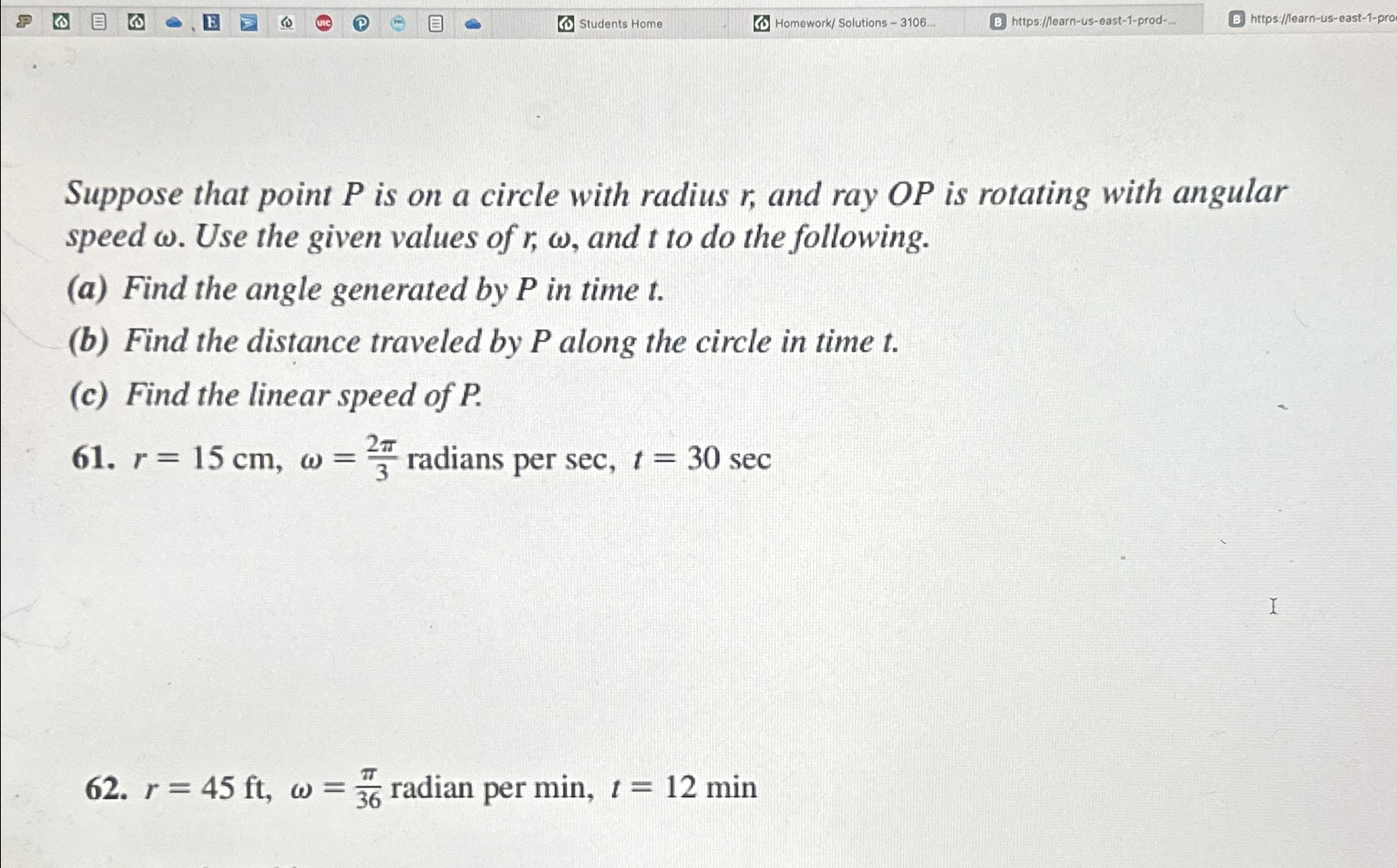Solved Suppose that point P ﻿is on a circle with radius r, | Chegg.com