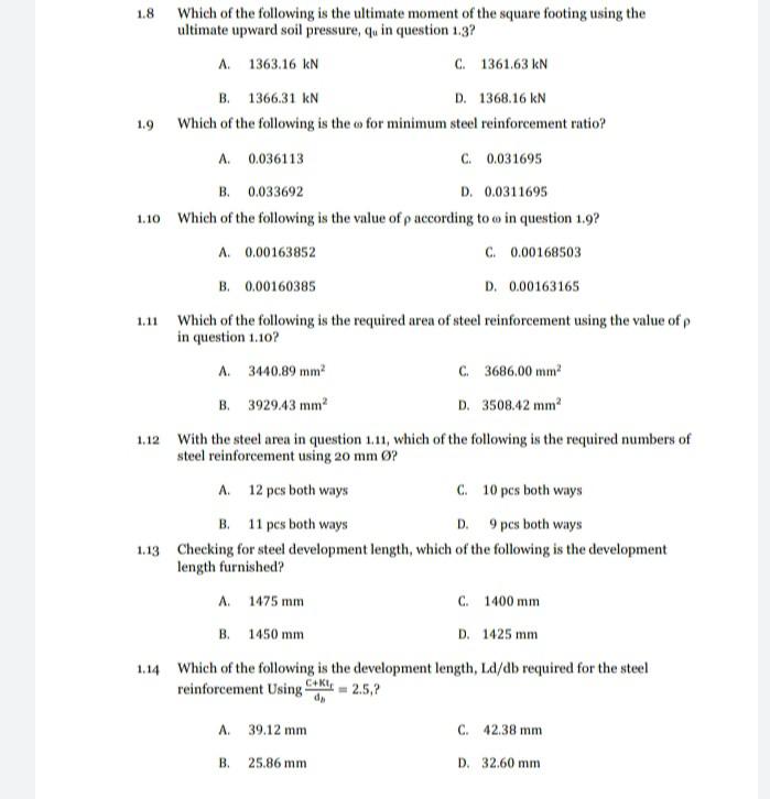 Solved 1. A 400 mm x 400 mm square column carries an axial | Chegg.com
