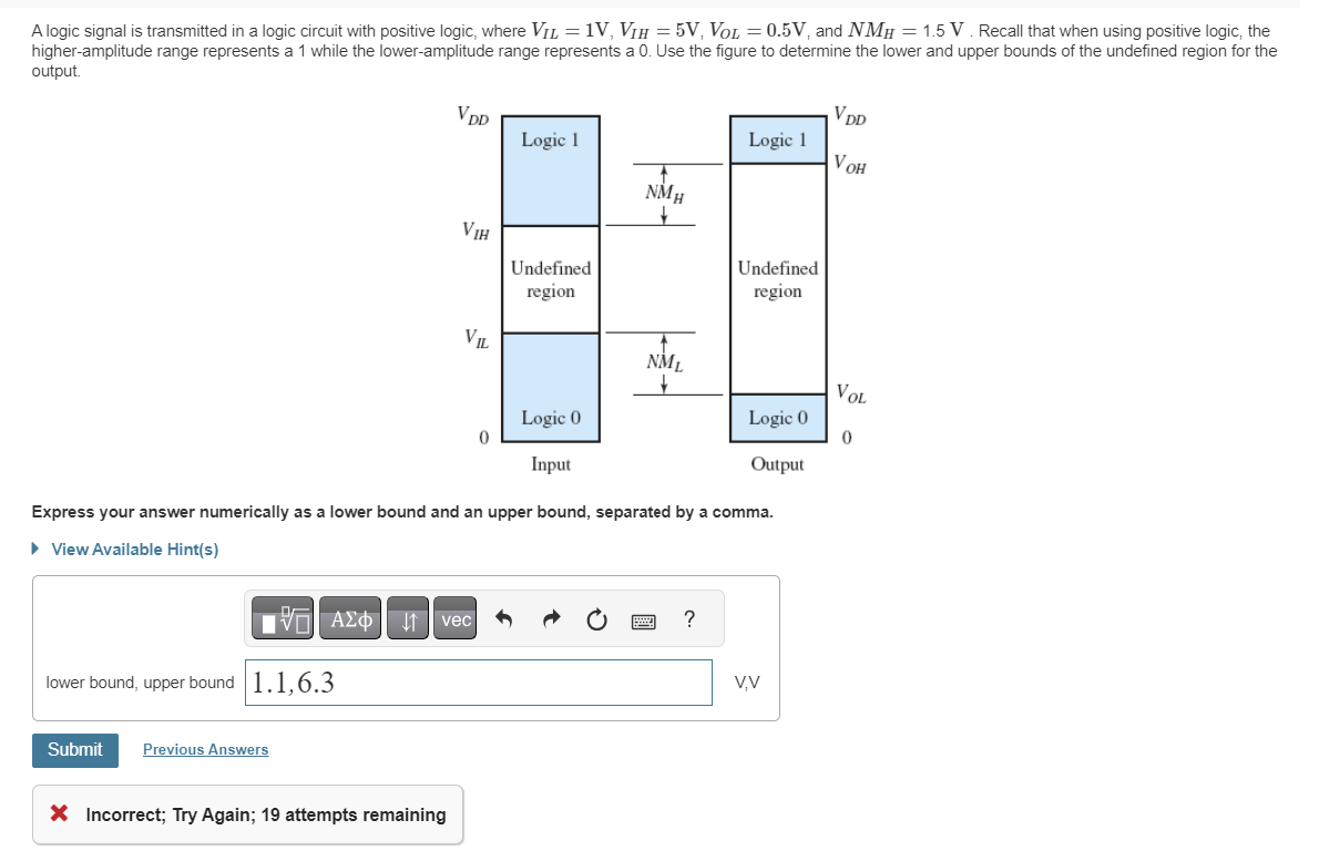 Solved A logic signal is transmitted in a logic circuit with | Chegg.com