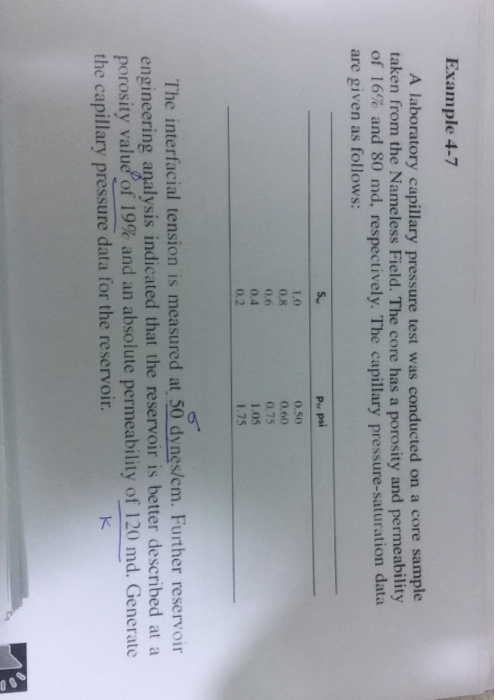 Solved Example2/ A linear porous media is flowing a 0.72 | Chegg.com