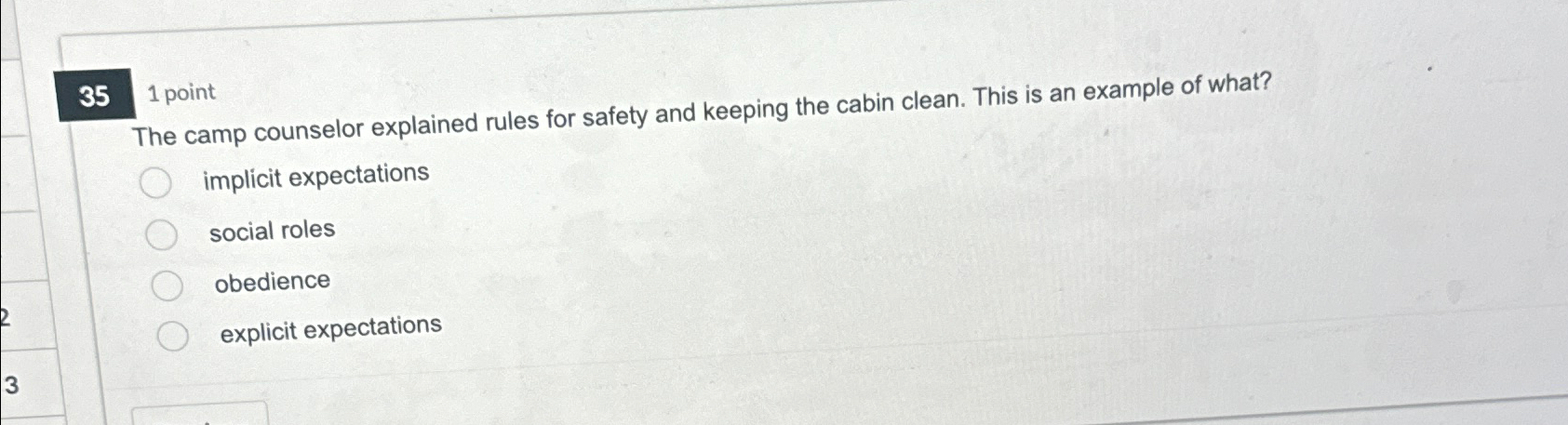 Solved 351 ﻿pointThe camp counselor explained rules for | Chegg.com