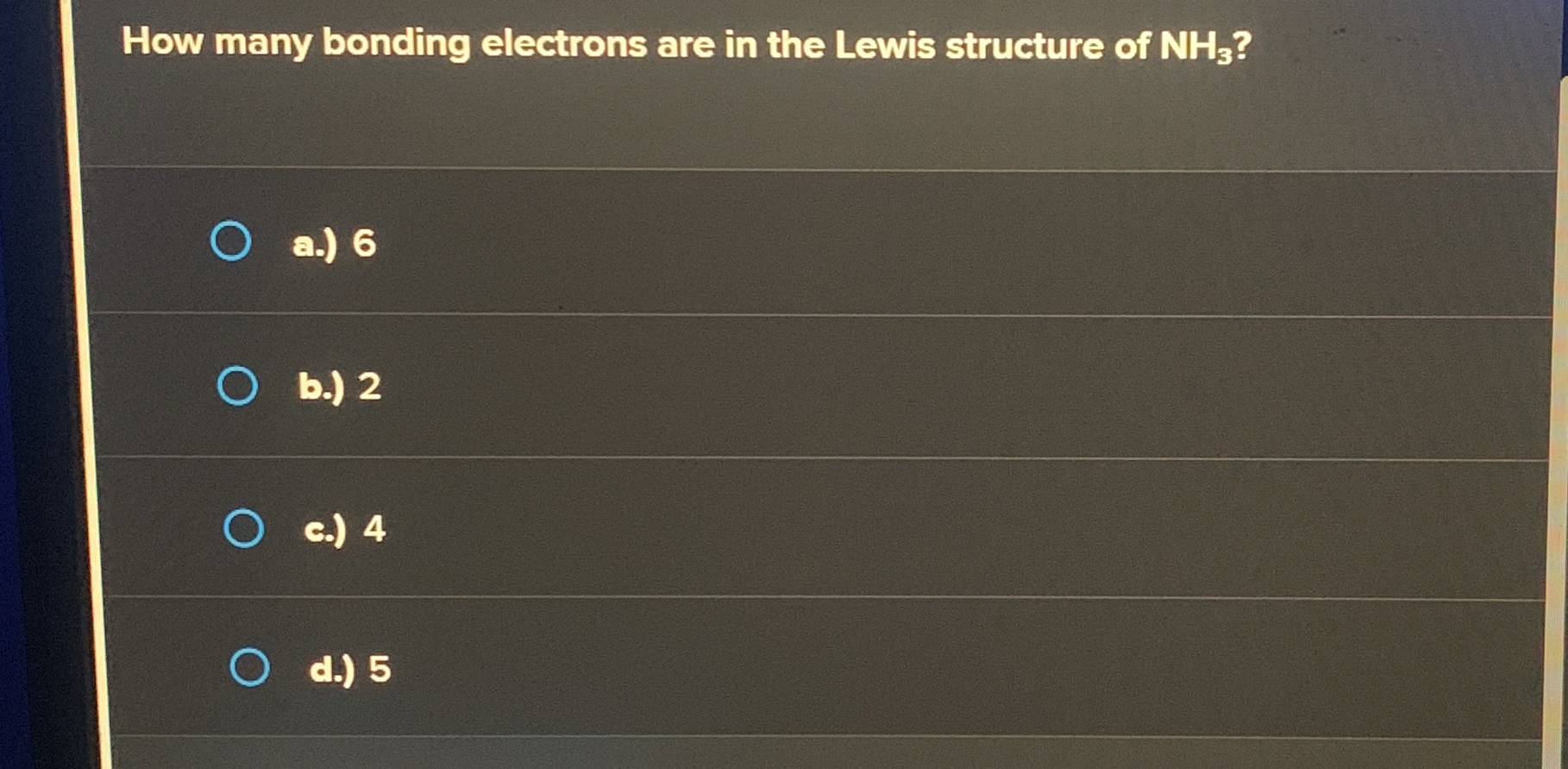 Solved How many bonding electrons are in the Lewis structure | Chegg.com