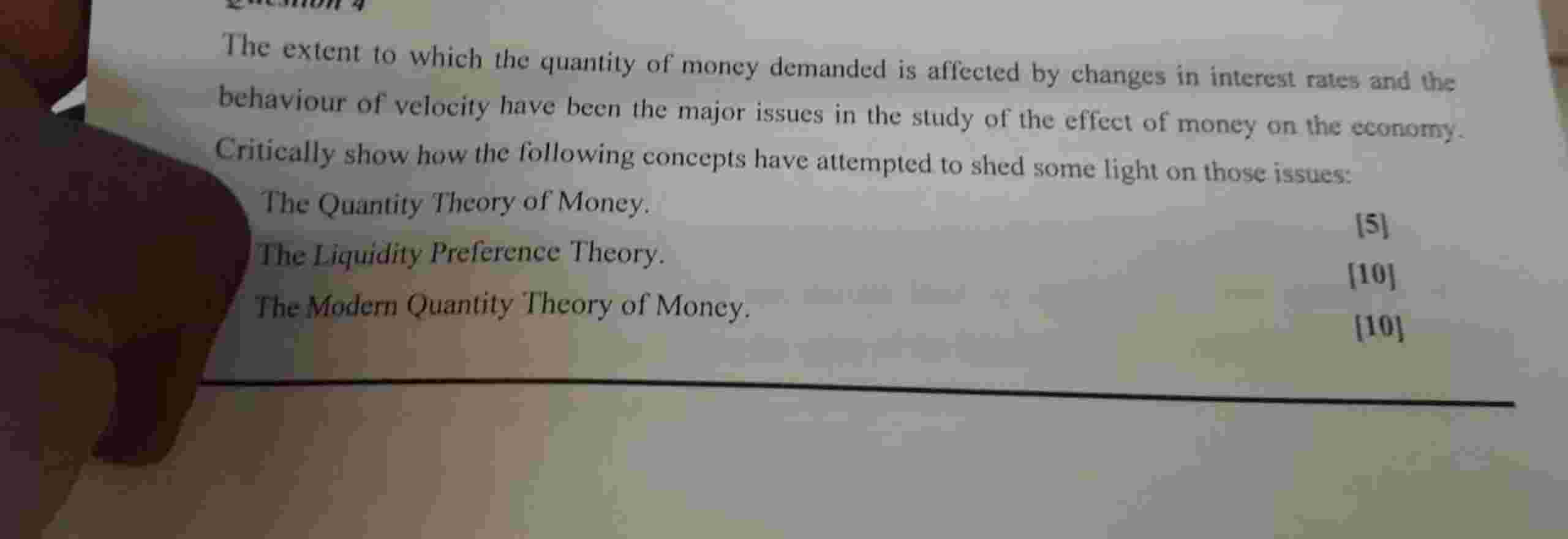 Solved The extent to which the quantity of money demanded is | Chegg.com
