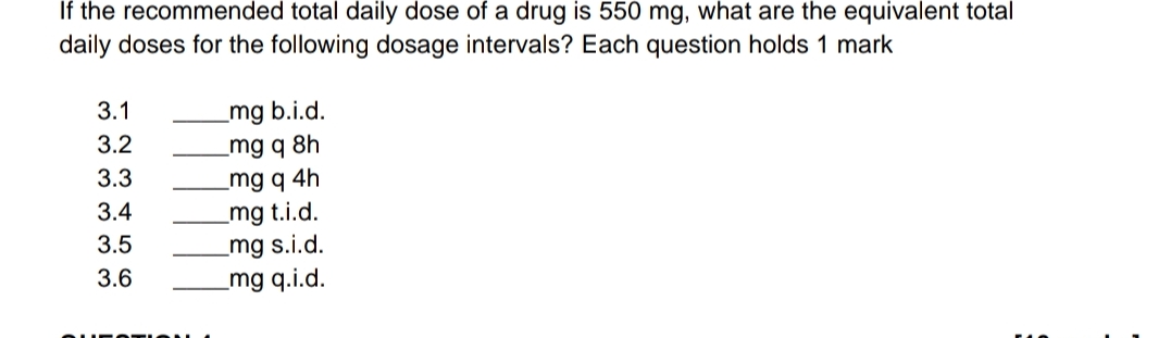 Solved If the recommended total daily dose of a drug is | Chegg.com