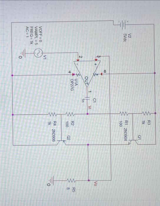 please solve for Vo/Vi using small signal analysis | Chegg.com