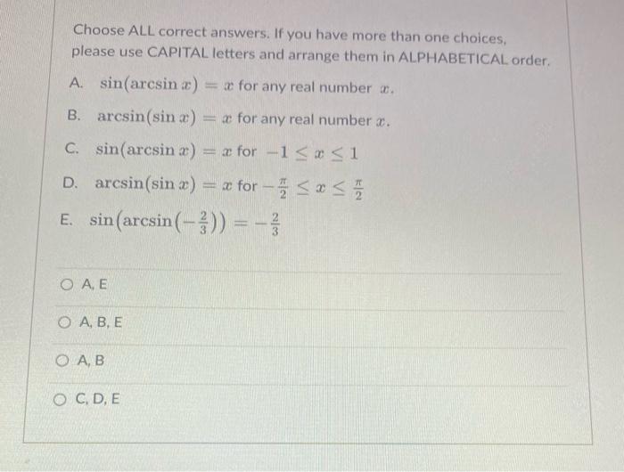 Solved Choose ALL correct answers. If you have more than one | Chegg.com