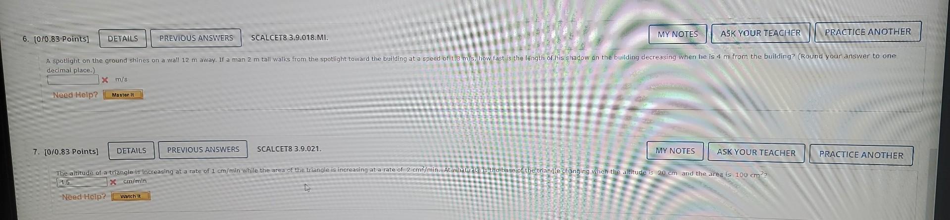 Solved 6. [0/0.83 Points ] DETAILS PREVIOUS ANSWERS SCALCET8 | Chegg.com
