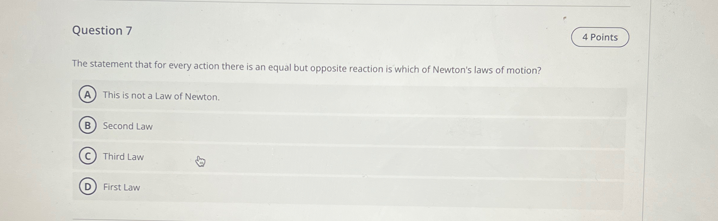 Solved Question 74 ﻿PointsThe statement that for every | Chegg.com
