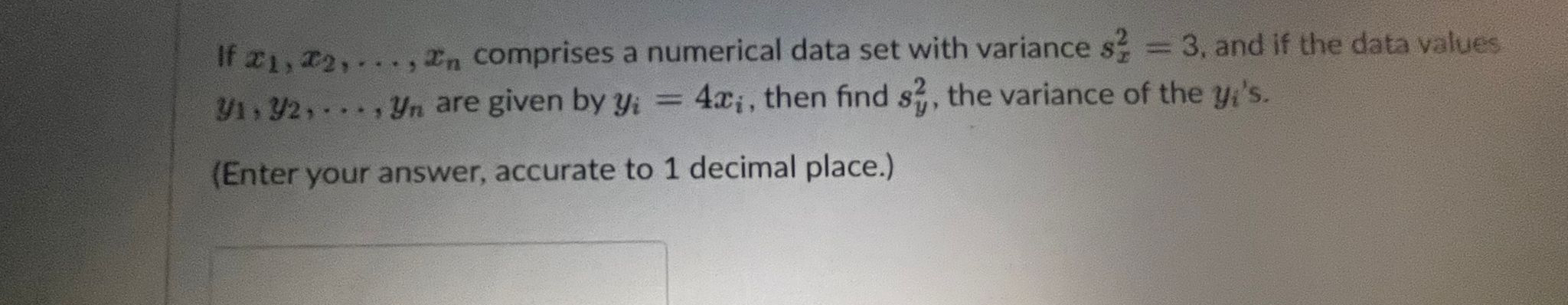 Solved If x1,x2,dots,xn ﻿comprises a numerical data set with | Chegg.com