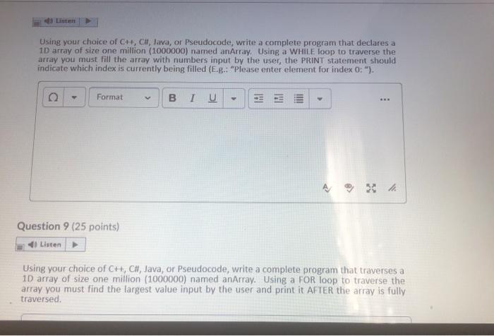 Solved Using your choice of CH, CH, Java, or Pseudocode, | Chegg.com