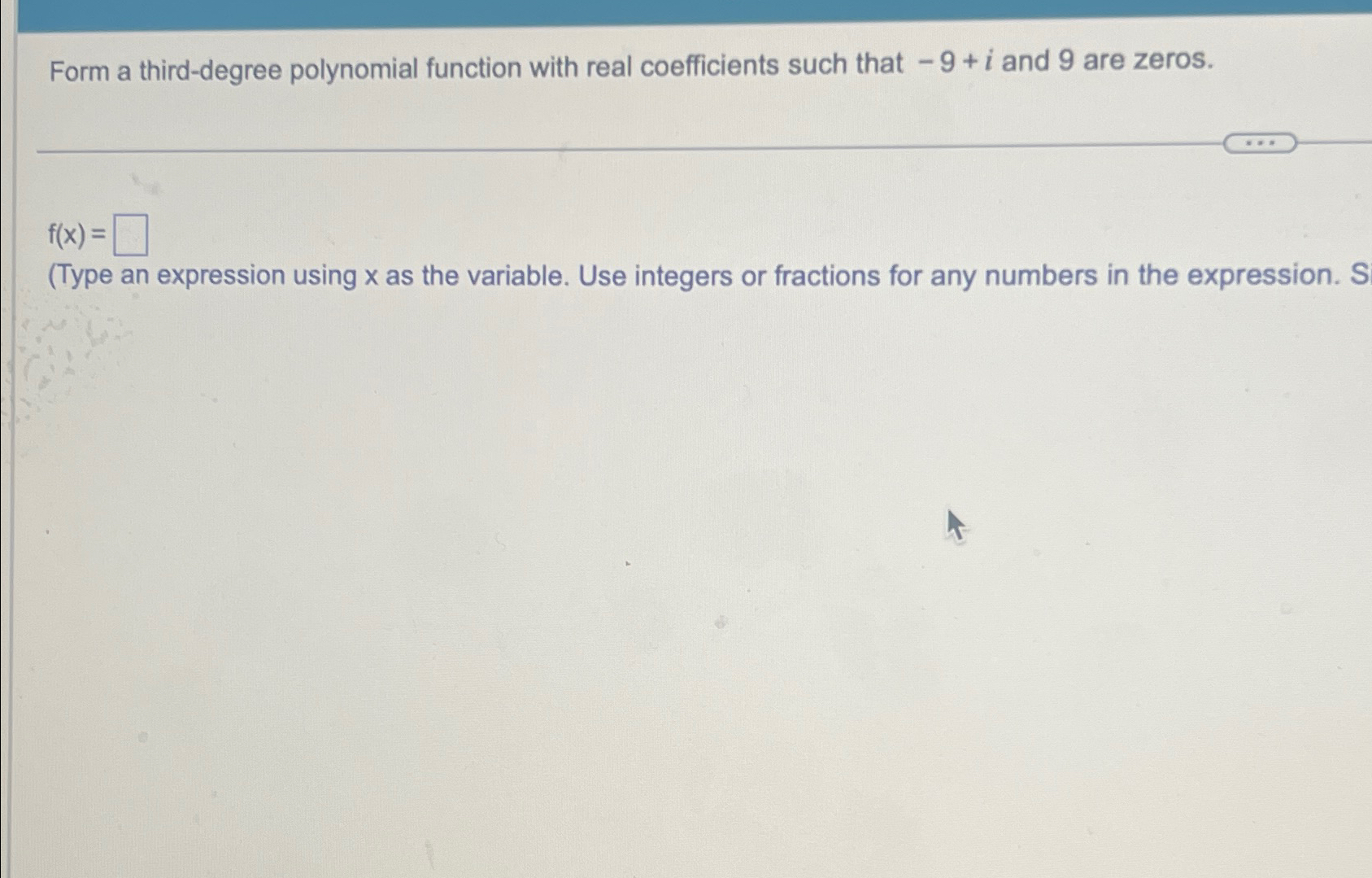 Solved Form A Third Degree Polynomial Function With Real