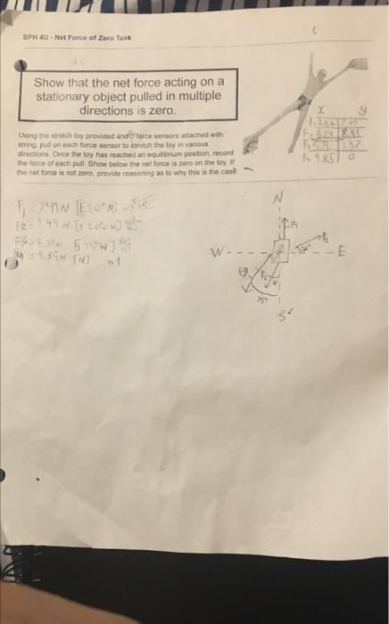 Solved Show That The Net Force Acting On A Stationary Object