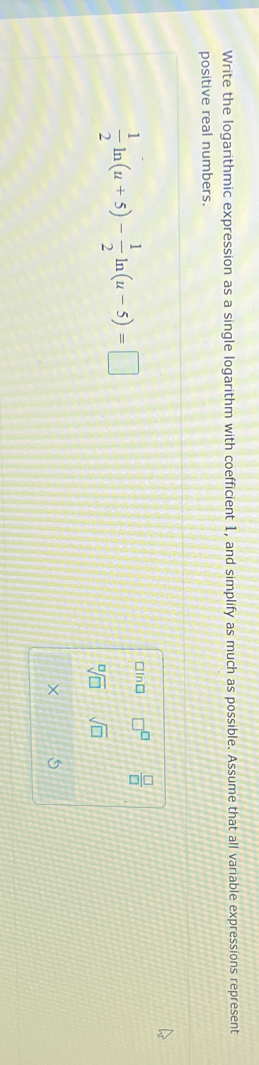 Solved Write the logarithmic expression as a single | Chegg.com