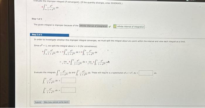 Solved Evaluate the improper integal (if comvergent). (if | Chegg.com