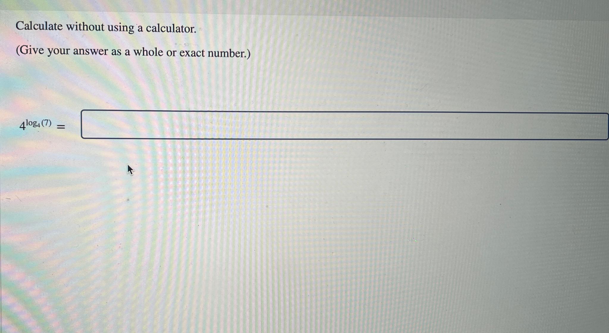 Solved Calculate without using a calculator.(Give your | Chegg.com
