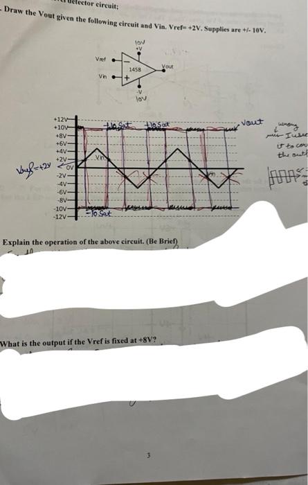 Solved Draw the V0ut given the following circuit and Vin. | Chegg.com