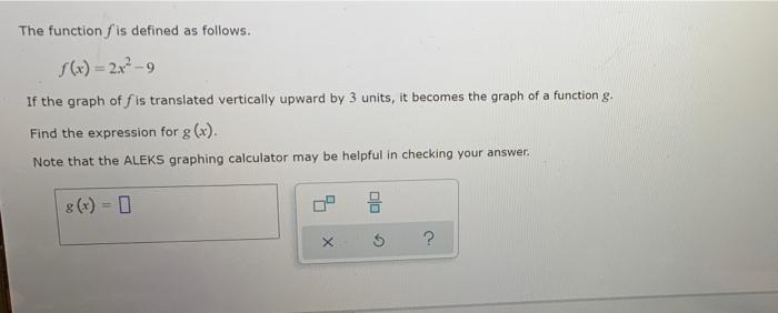 Solved The function fis defined as follows. $(x) = 2x2 - 9 | Chegg.com