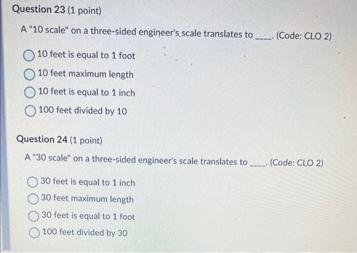 Solved Each inch on an engineer's scale is divided into 50 | Chegg.com