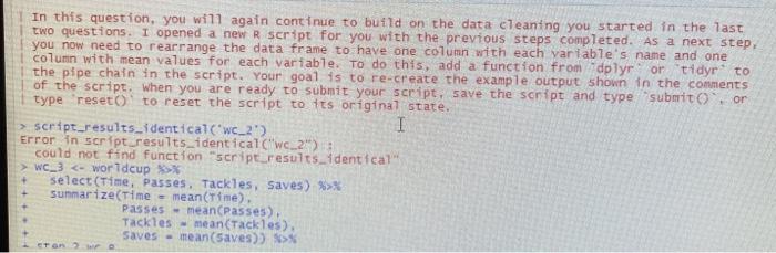 Solved 社群 7 # Now add a "dplyr or tidyr function to the pipe | Chegg.com