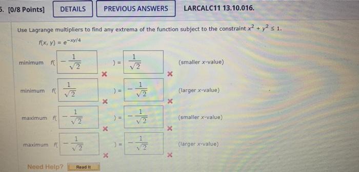 [Solved]: Use Lagrange multipliers to find any extrema of t
