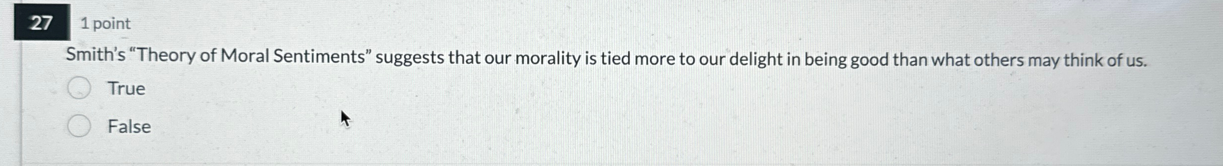 Solved 271 ﻿pointSmith's "Theory of Moral Sentiments" | Chegg.com
