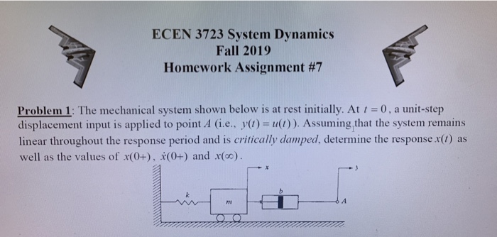 Solved ECEN 3723 System Dynamics Fall 2019 Homework | Chegg.com