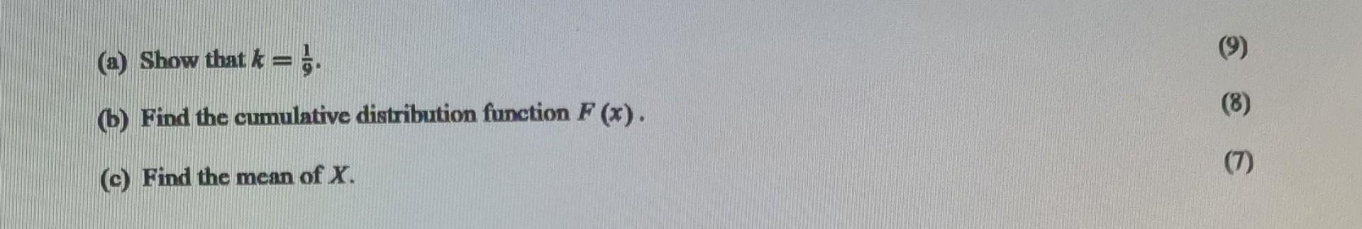 Solved The continuous random variable X has a probability | Chegg.com