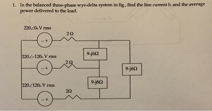 Solved In the balanced three-phase wye-delta system in fig., | Chegg.com
