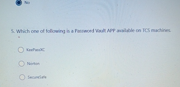 Solved No5. ﻿Which one of following is a Password Vault APP | Chegg.com