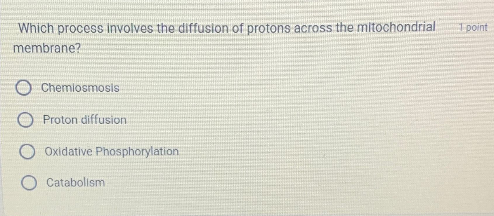 Solved Which process involves the diffusion of protons | Chegg.com