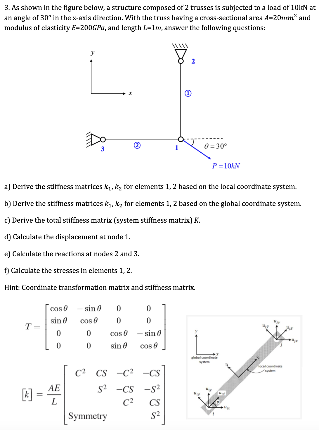 Solved Solve the Finite Element Analysis Problems with | Chegg.com