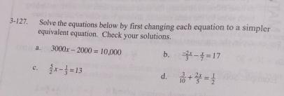 Solved 3-127. ﻿Solve the equations below by first changing | Chegg.com