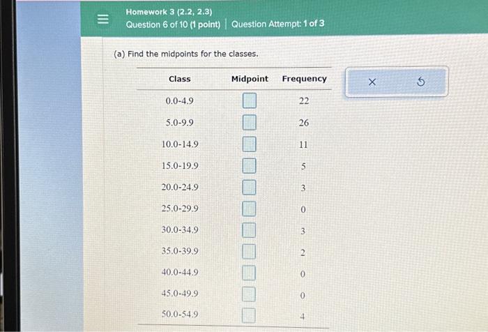 Solved = Homework 3 (2.2, 2.3) Question 6 of 10 (1 point) | | Chegg.com