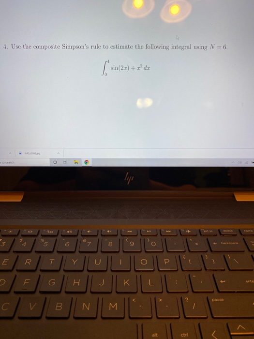 Solved 4. Use the composite Simpson's rule to estimate the | Chegg.com