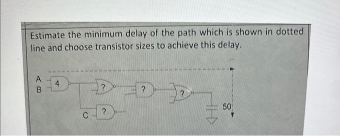 Solved Estimate the minimum delay of the path which is shown | Chegg.com