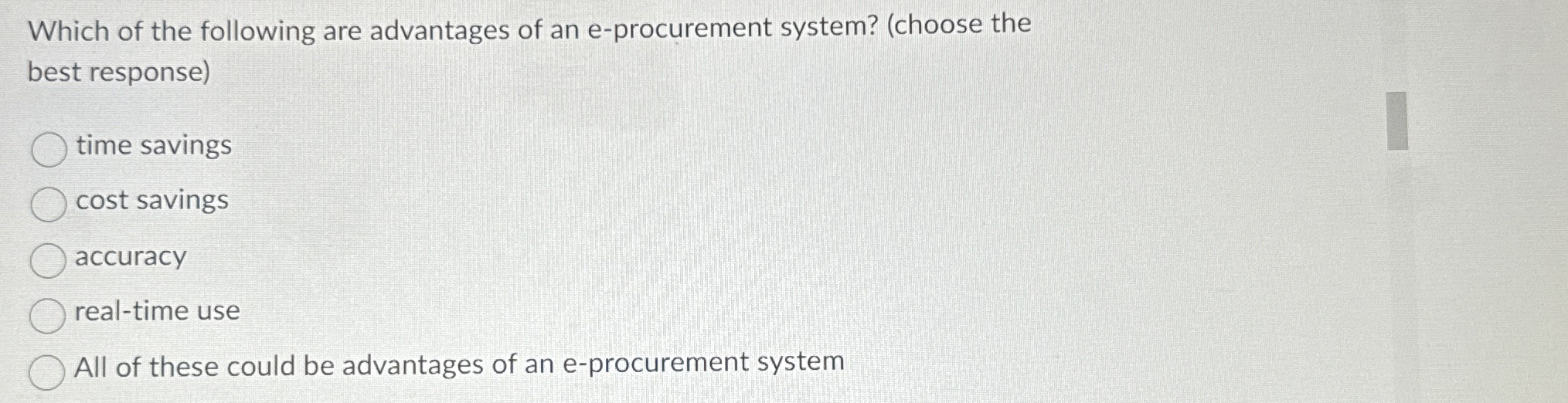 Solved Which of the following are advantages of an | Chegg.com
