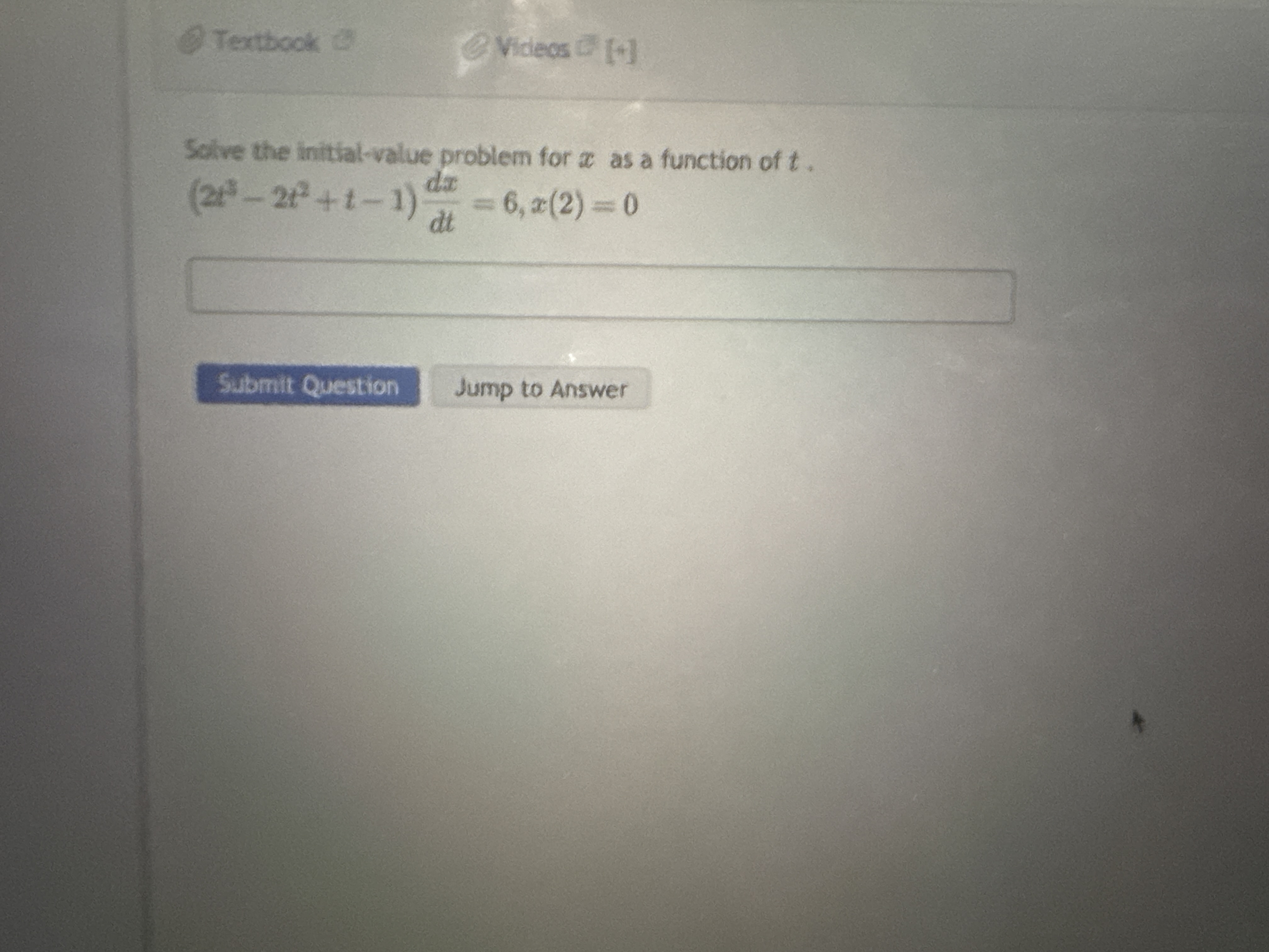 Solved Solve the initial-value problem for x as ﻿a function | Chegg.com