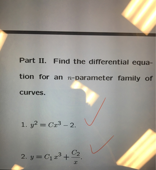 Solved Part II. Find the differential equa- tion for an | Chegg.com
