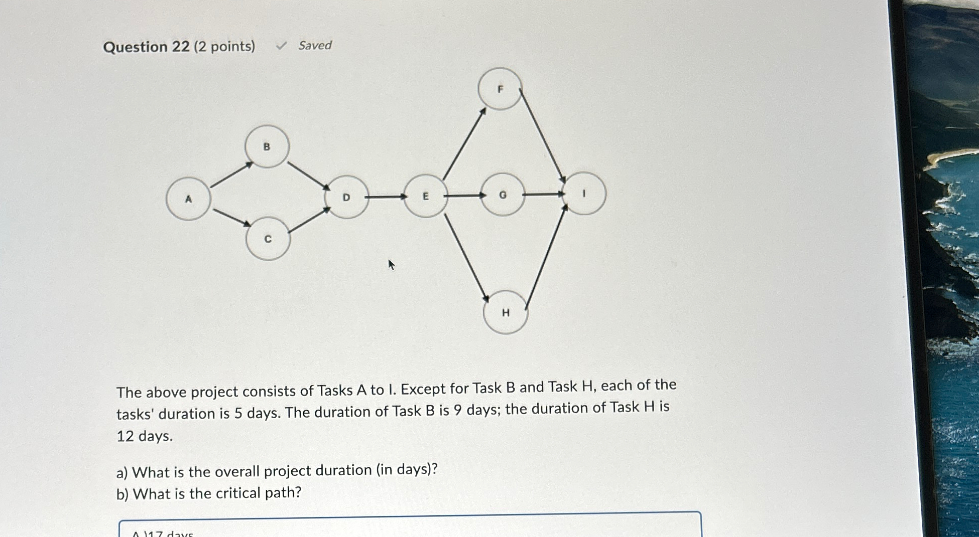 Solved Question 22 (2 ﻿points) ﻿SavedThe above project | Chegg.com
