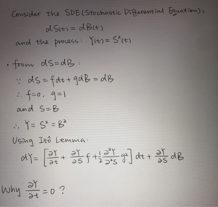 Solved Consider the SDE (Stochastic Differential Equation) | Chegg.com