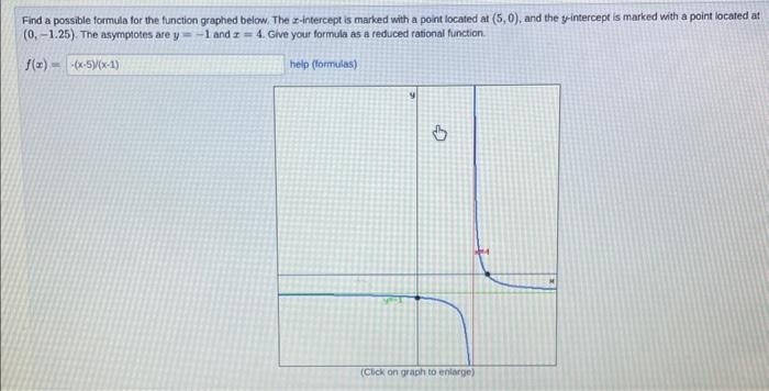 Solved Find a possible formula for the function graphed | Chegg.com