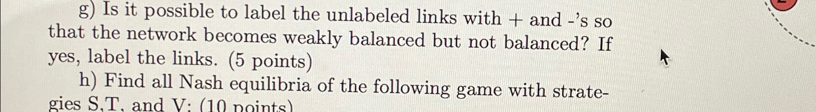 Solved g) ﻿Is it possible to label the unlabeled links with | Chegg.com