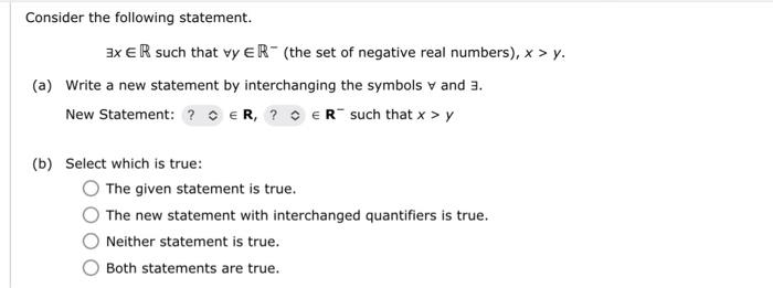 Solved Select which is true: The given statement is true. | Chegg.com