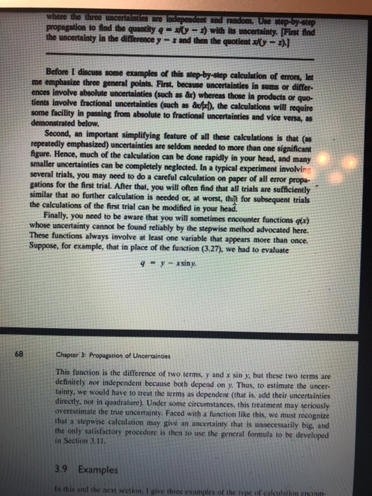Solved 3.36. * Calculate the following quantities in steps | Chegg.com