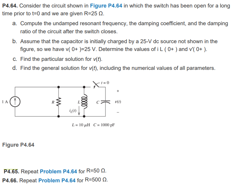 P4.64. ﻿Consider the circuit shown in Figure P4.64 | Chegg.com