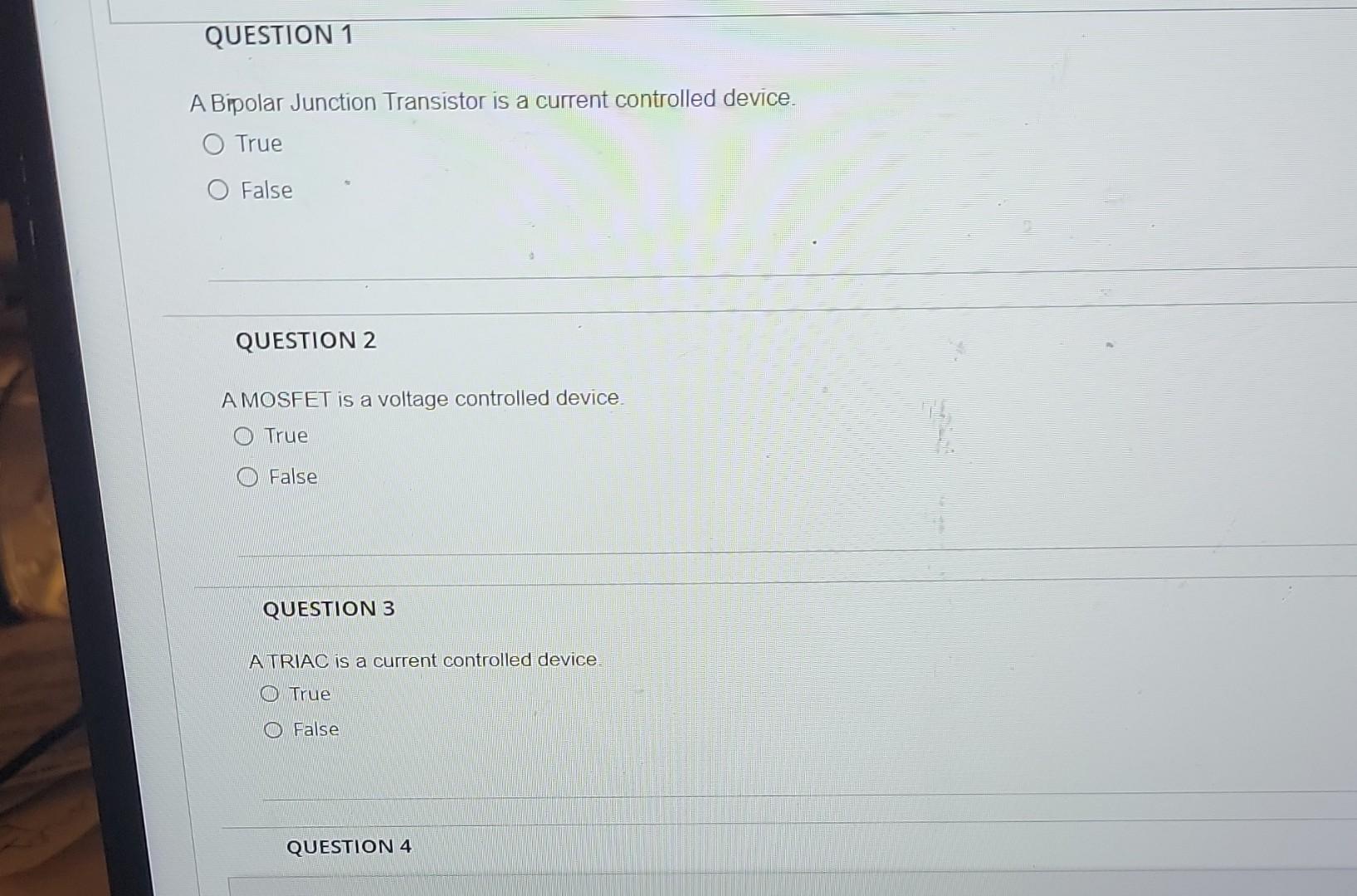 Solved A Bipolar Junction Transistor is a current controlled | Chegg.com