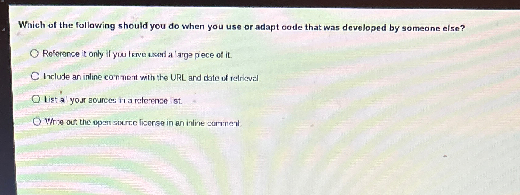 Solved Which of the following should you do when you use or | Chegg.com