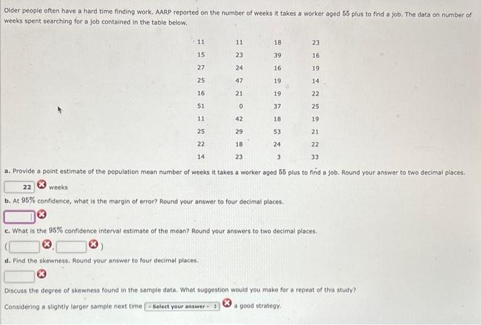 Solved Older people often have a hard time finding work. | Chegg.com