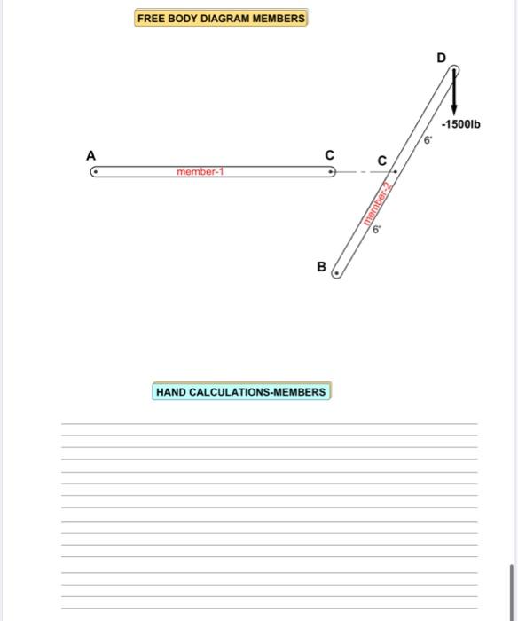Solved 4) Use the method of MEMBERS to determine the true | Chegg.com